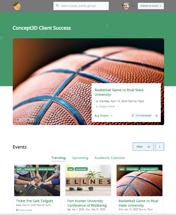 Localist Calendar Branding Options – Concept3D Help