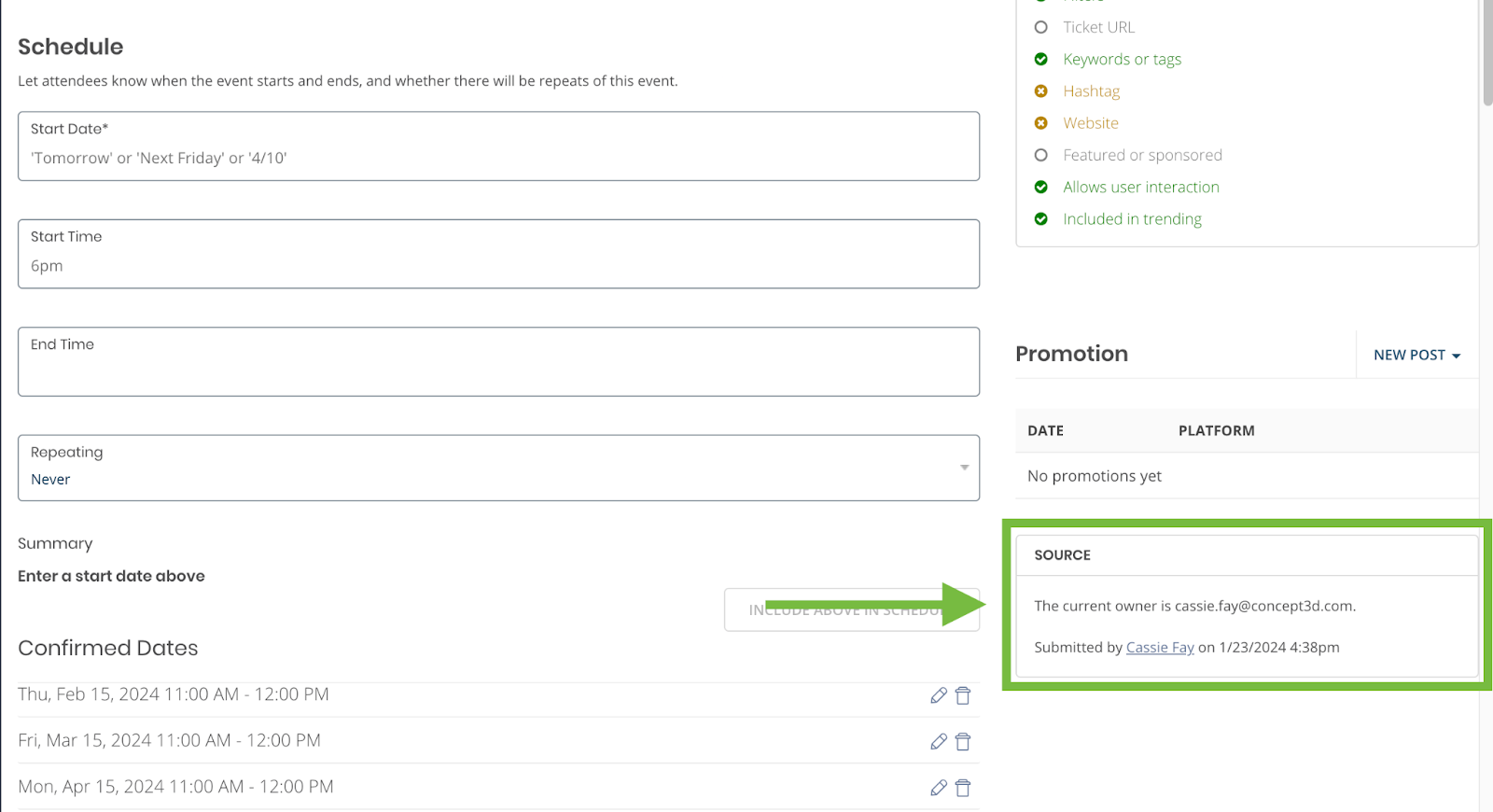 2024 Q1 Localist Events Calendar Release Notes – Concept3D Help