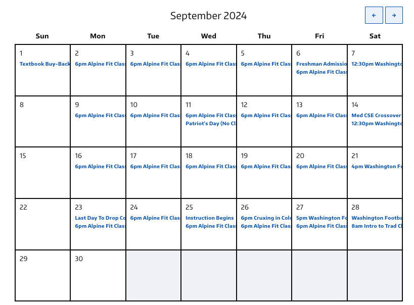 Localist Calendar View – Concept3D Help