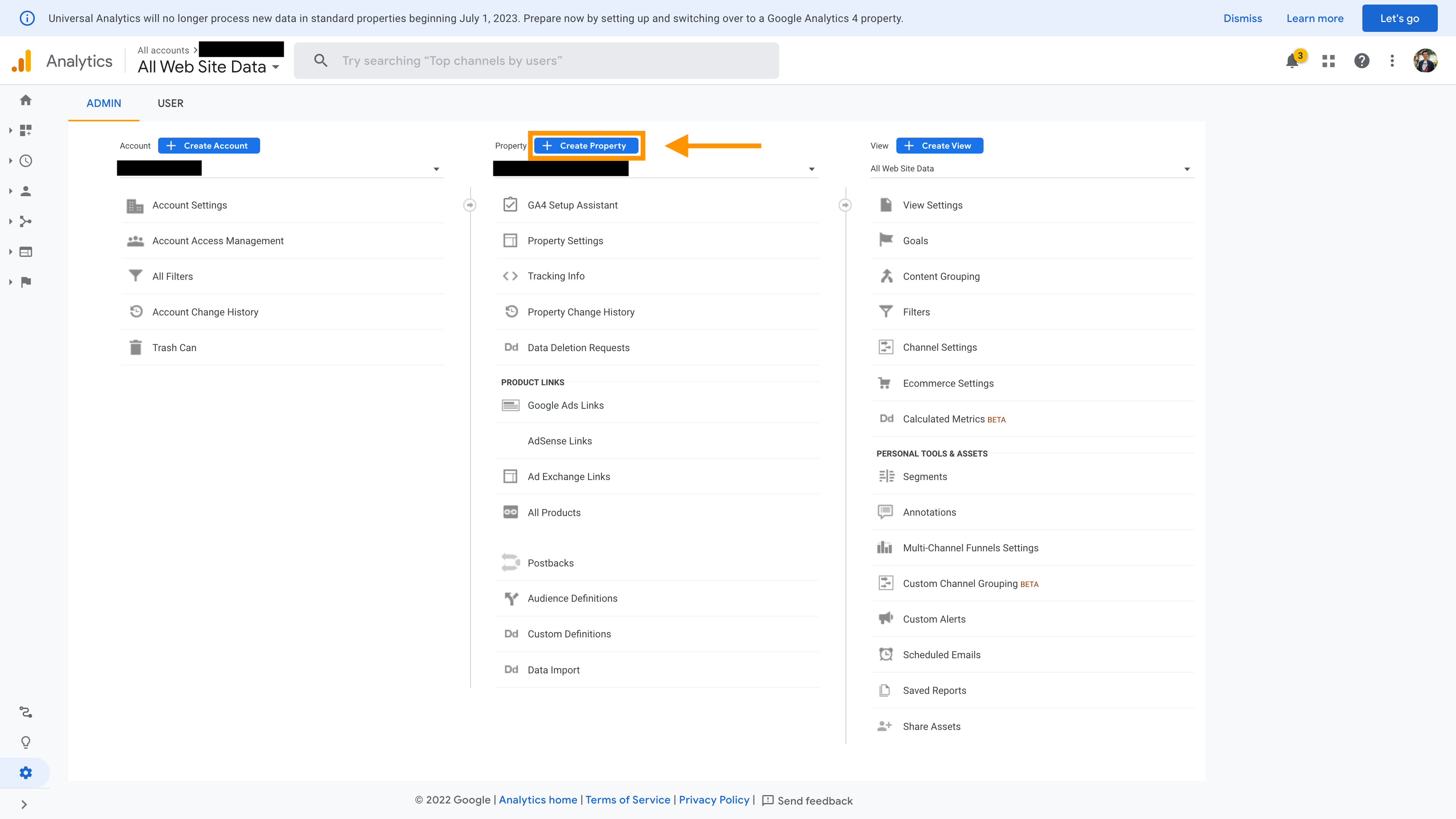 Creating A Property View In Google Analytics Maps Concept3D Help